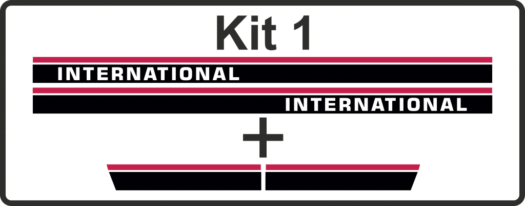 Sticker tracteur International 1055XL | Adhésifs Décals